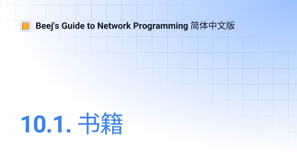 10.1. 书籍 | Beej's Guide to Network Programming 简体中文版